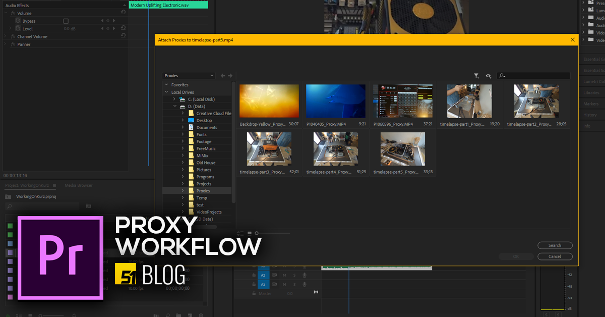 Proxy Workflow สำหรับ Adobe Premiere